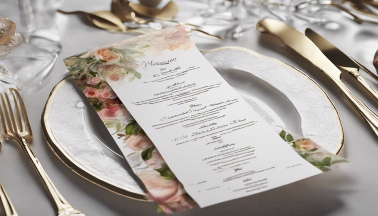 Comment impressionner vos invités avec un menu de mariage inoubliable